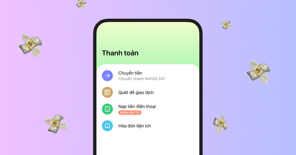 Thanh toán đơn giản, chuyển tiền mặt vào tài khoản - Liobank